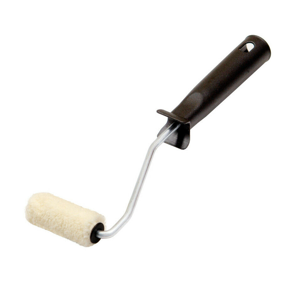 Валик малярный велюр 60 мм стержень 6 мм ворс 5 мм для алкидной основы с ручкой с запасным роликом