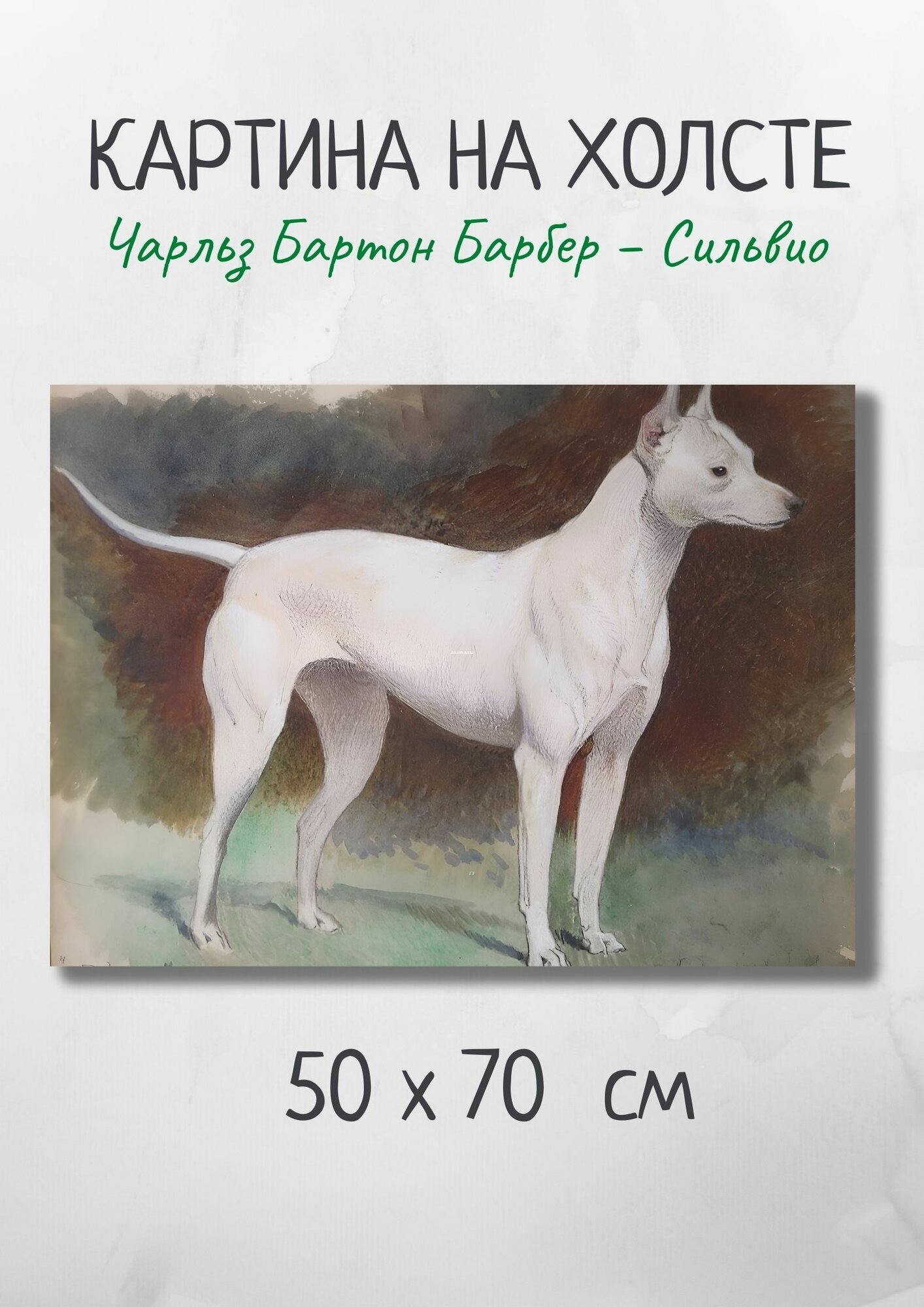 Картина Чарльз Бартон Барбер - Сильвио 70х50 см