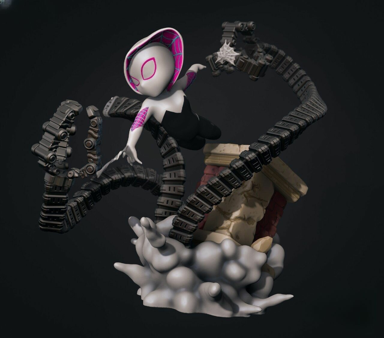 Коллекционная фигурка Marvel Гвен Стейси Чиби Spider Gwen Chibi 25 СМ