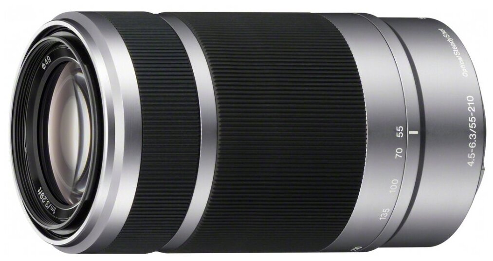 Объектив Sony SEL E 55-210mm f/4.5-6.3 OSS (SEL-55210), серебристый