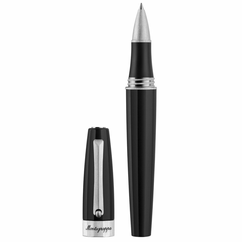Ручка-роллер Montegrappa Magnifica Black Steel. Артикул MAGN-N-RB