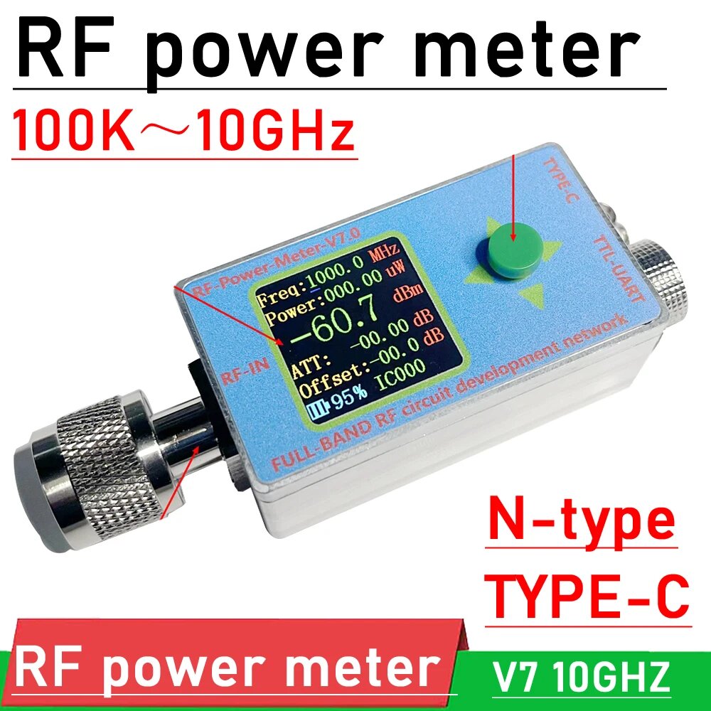 RF Power Meter V7, 100K-10GHz, Цвет: V7 — фото 1