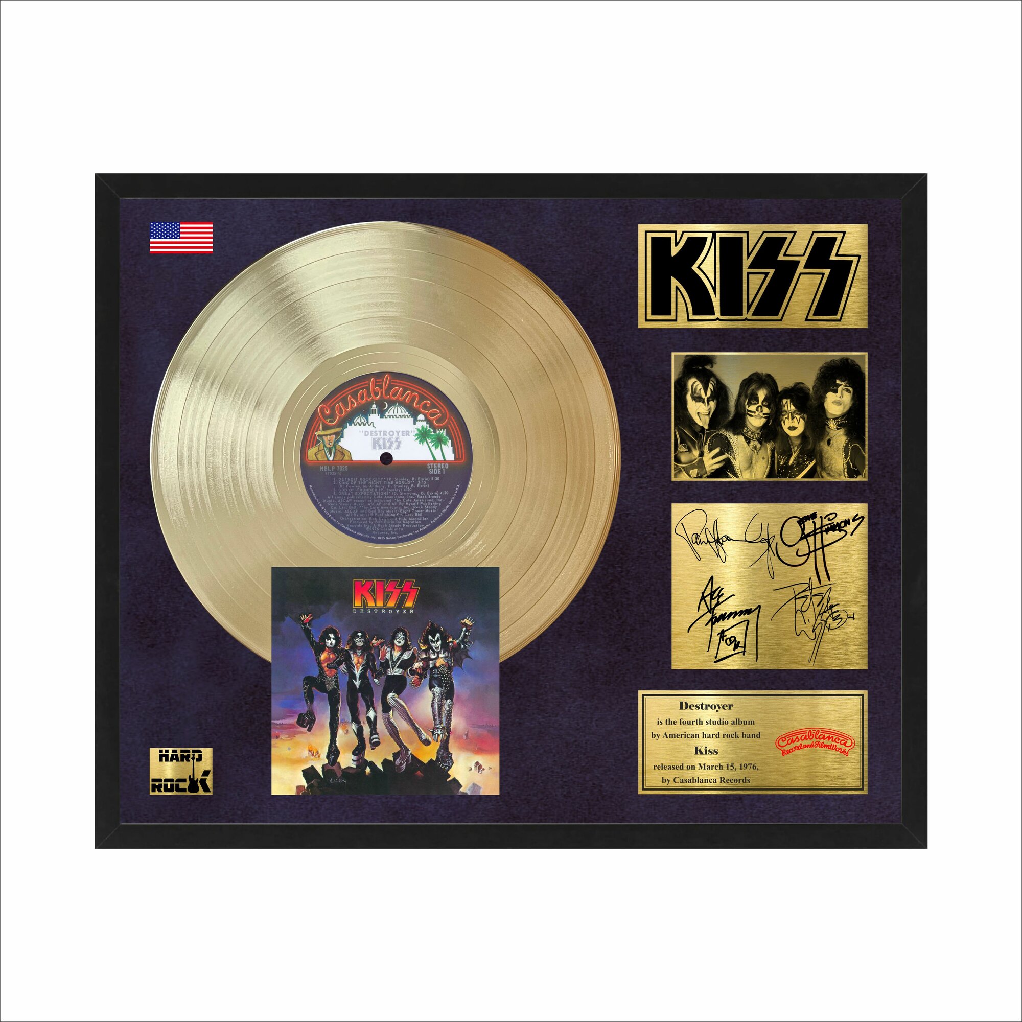 Виниловая пластинка Kiss в рамке
