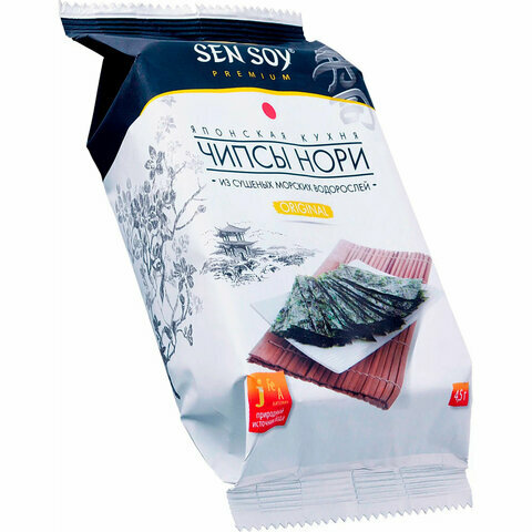 9 шт. Чипсы Нори SEN SOY "Original" из морской водоросли, 4,5 г, бгм061