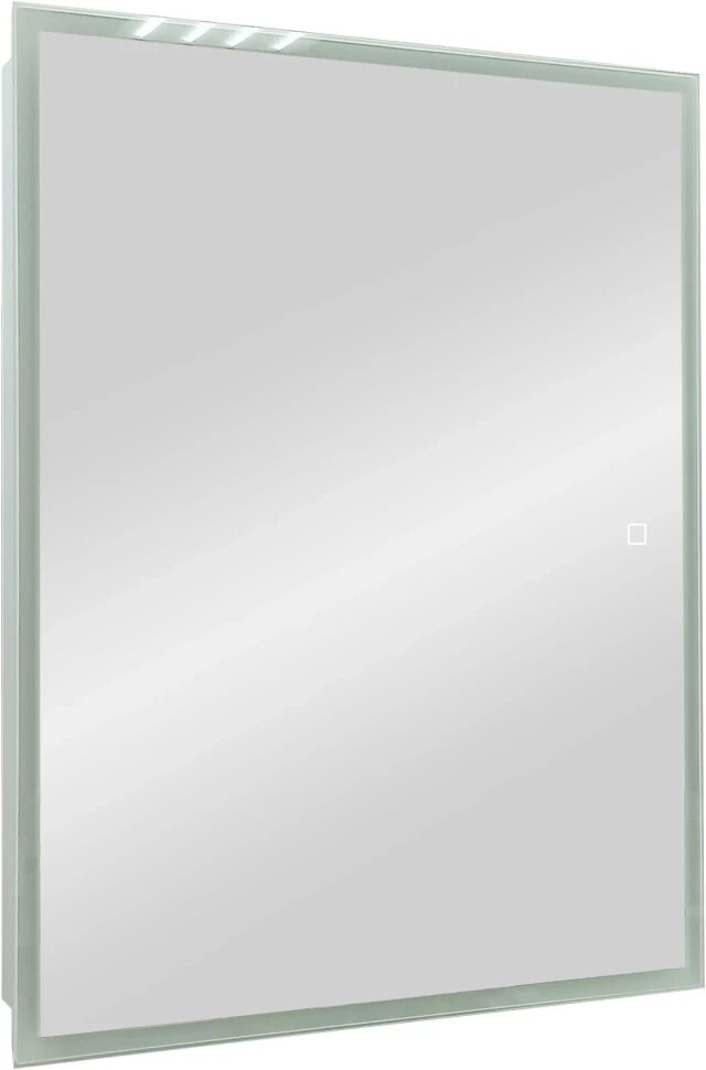 Зеркальный шкаф Reflexion Cube RF2211CB 60x80 см L/R, с LED-подсветкой, сенсорным выключателем, белый матовый