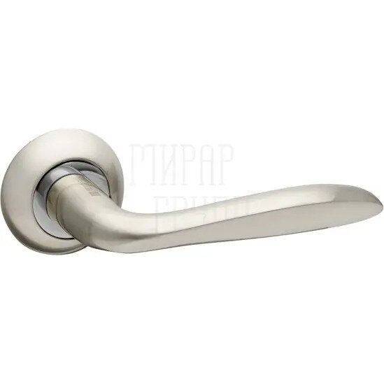 Дверные ручки на раздельном основании Fuaro (Фуаро) "FANTASIA" RM матовый никель + хром