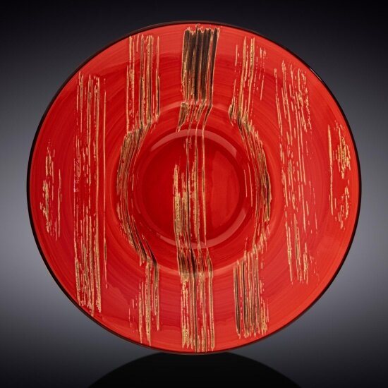 Блюдо Wilmax England глубокое 25.5 см 1500 мл SCRATCH фарфор красный цвет