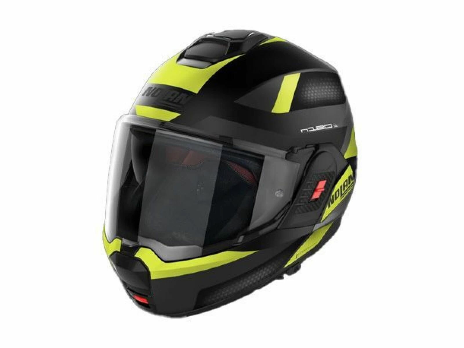 Мотошлем NOLAN N120-1 Subway N-Com 023, Flat Black/Yellow, XL