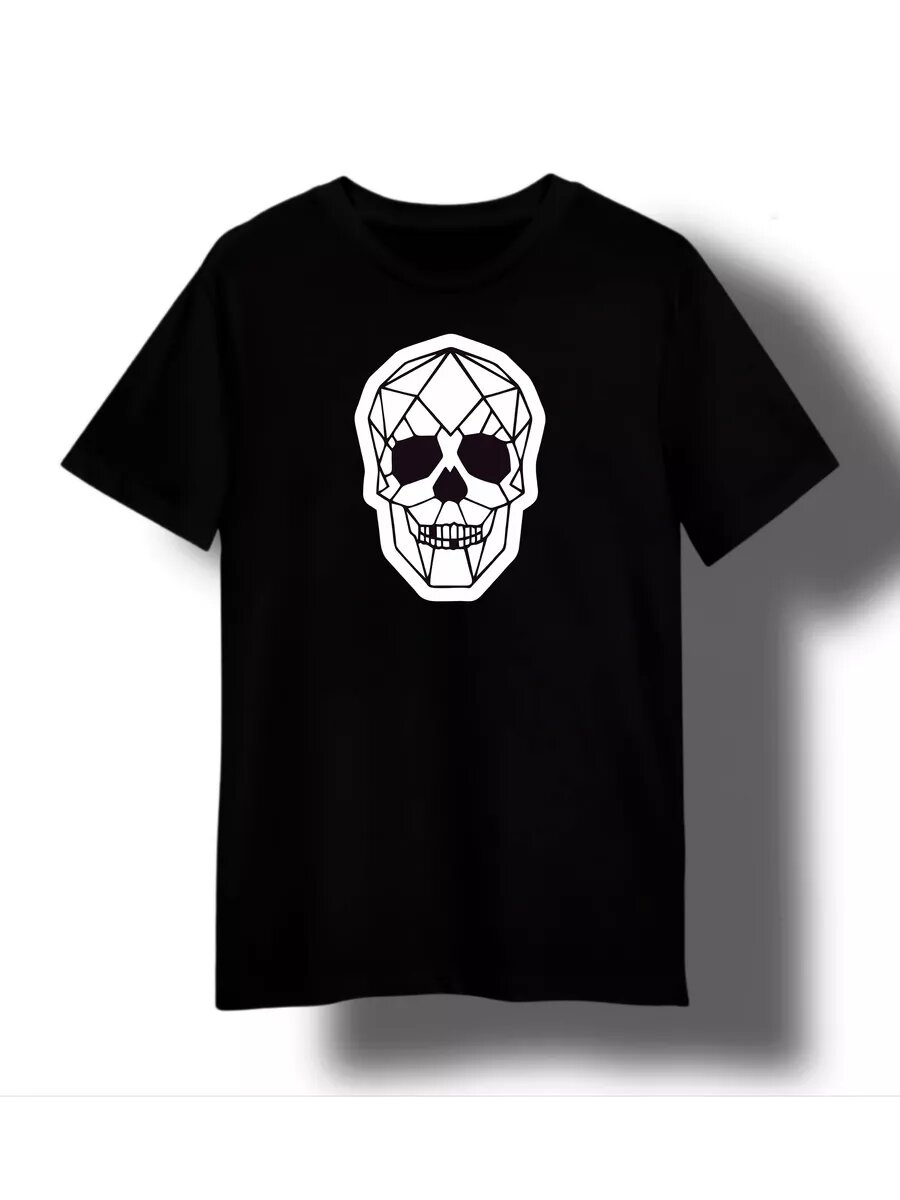 Футболка геометрический череп