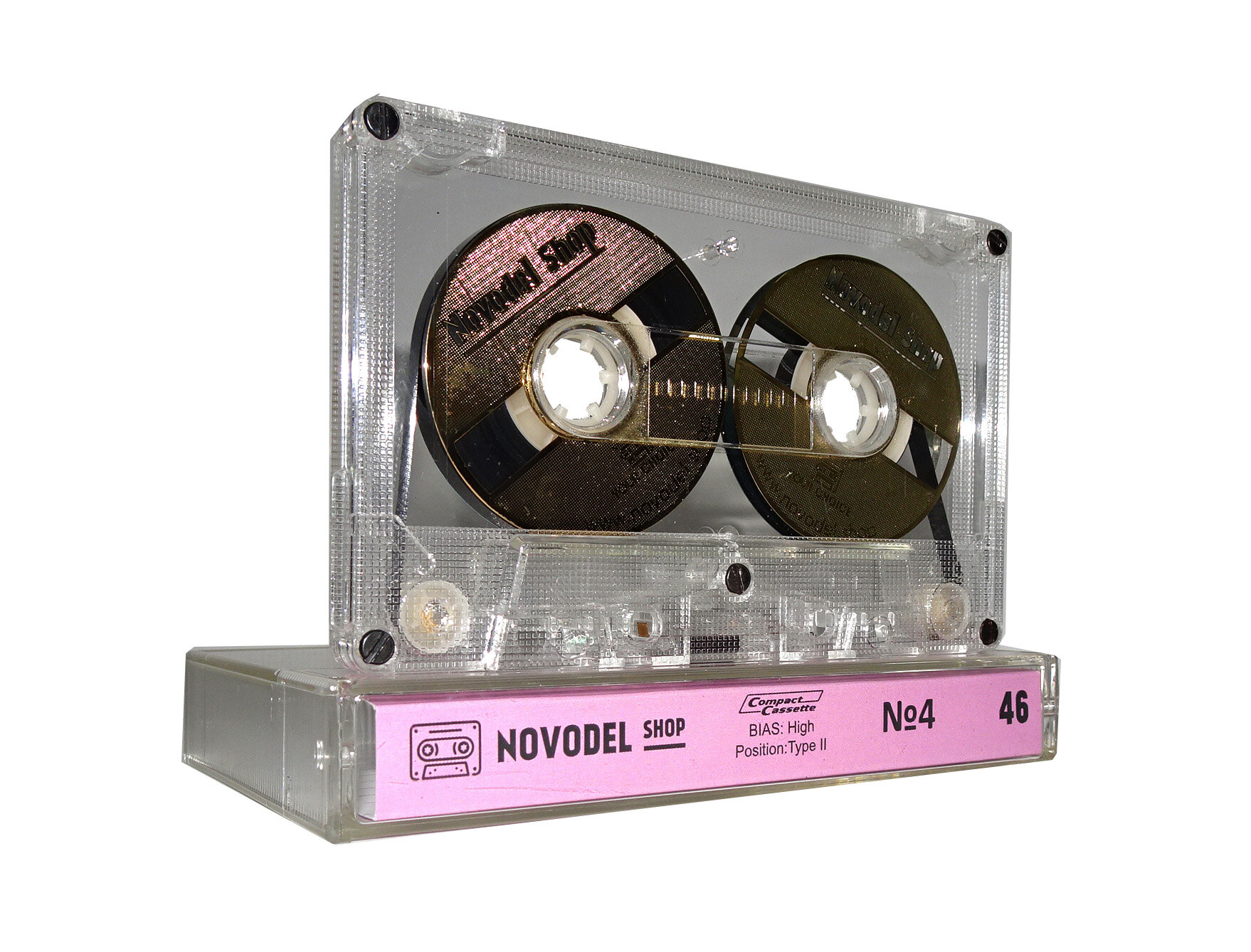 Аудиокассета "Novodel Shop №10"c серебристыми катушками