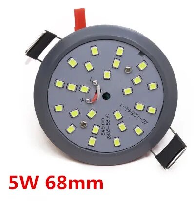Светодиодная лампа направленного света, 5 Вт, 220 В, встроенный светильник, светодиодная лампа, двойной Круглый Потолочный встраиваемый зонт, светодиодный Па-кукуруза 5W D68mm, белый
