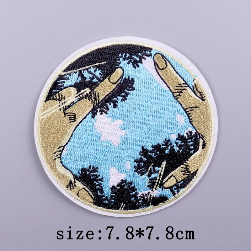 Нашивки Nicediy вышитые волны горы PE5569CT