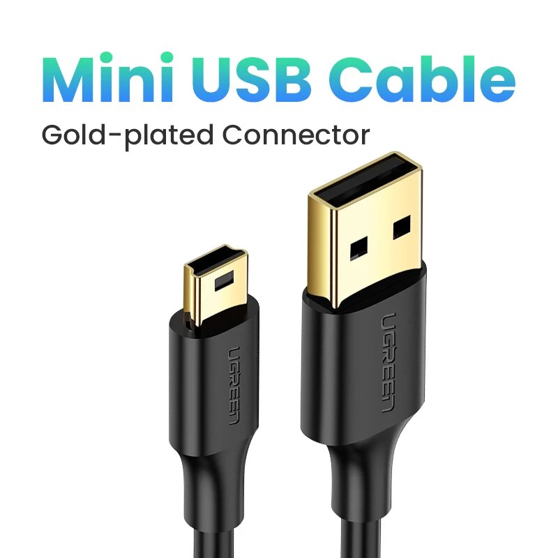 Кабель Mini USB Ugreen 3m, черный