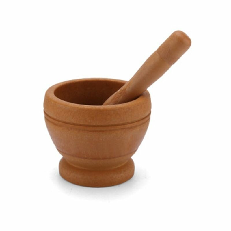 Кухонная растирающая ступка в твердом переплете-цвет дерева