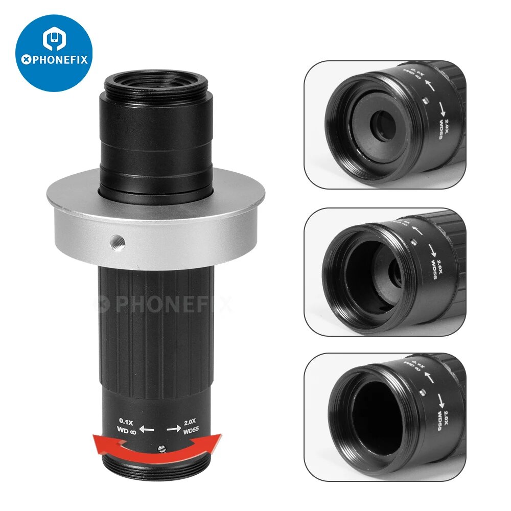 Цифровой микроскоп Mshiwi 48МП HDMI USB 1-130X 130X Lens