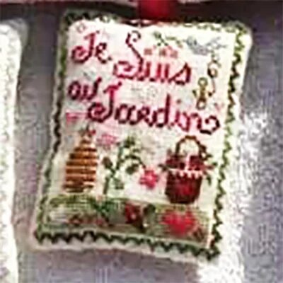 Вышивка крестом "Je Suis au Jardin" в белом чехле, 100% хлопок, ZC115Fwhite-dixian