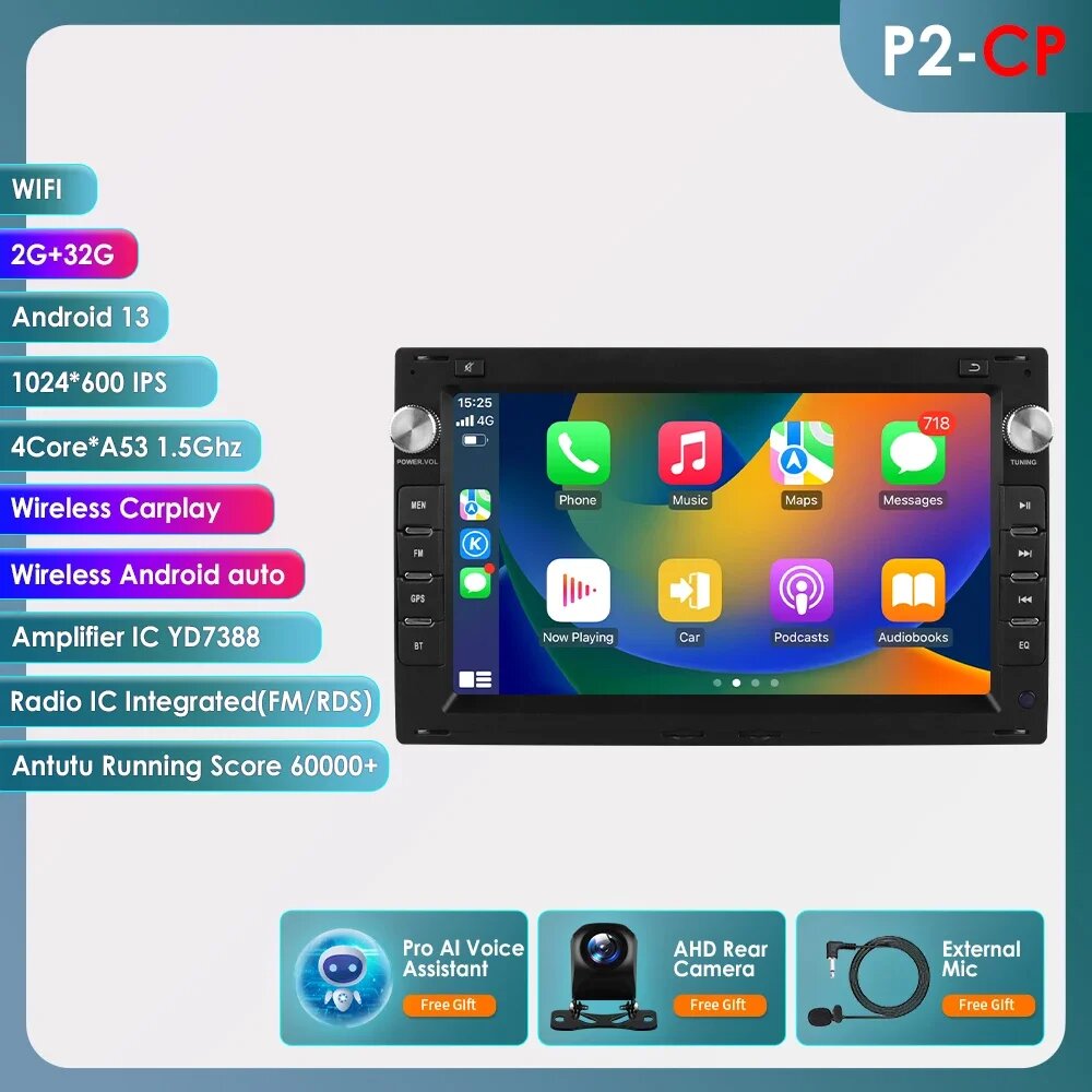 Автомагнитола Android для VW Bora, Polo, Passat B5, Jetta, Golf IV, Transporter T4/T5, Lupo, для Skoda/Seat 7862, мультимедийный проигрыватель с CarPlay