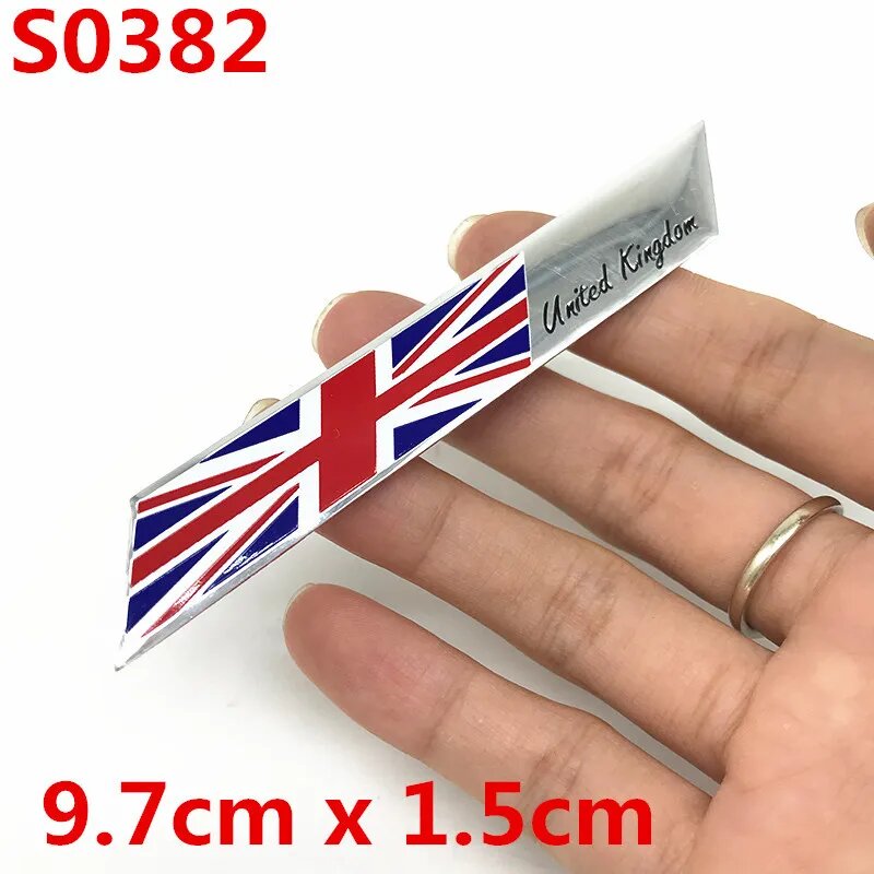 Наклейка из алюминиевого сплава с флагом Великобритании, флагом Великобритании, эмблемой Джека, значок-эмблема, наклейка для Lotus MG, Ford, Skoda, VW, OPEL S0382