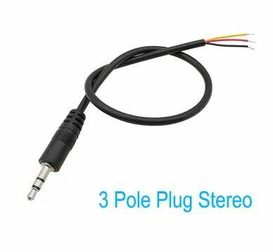 Аудиокабель штекер/гнездо 3,5 мм 2,5 мм 30CM 3.5mm, 5 pcs, plug 3 Pole Stereo