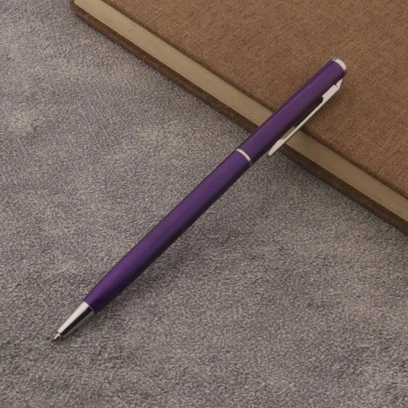 Металлическая шариковая ручка флуоресцентная зелёная фиолетовая Фиолетовый, A-6