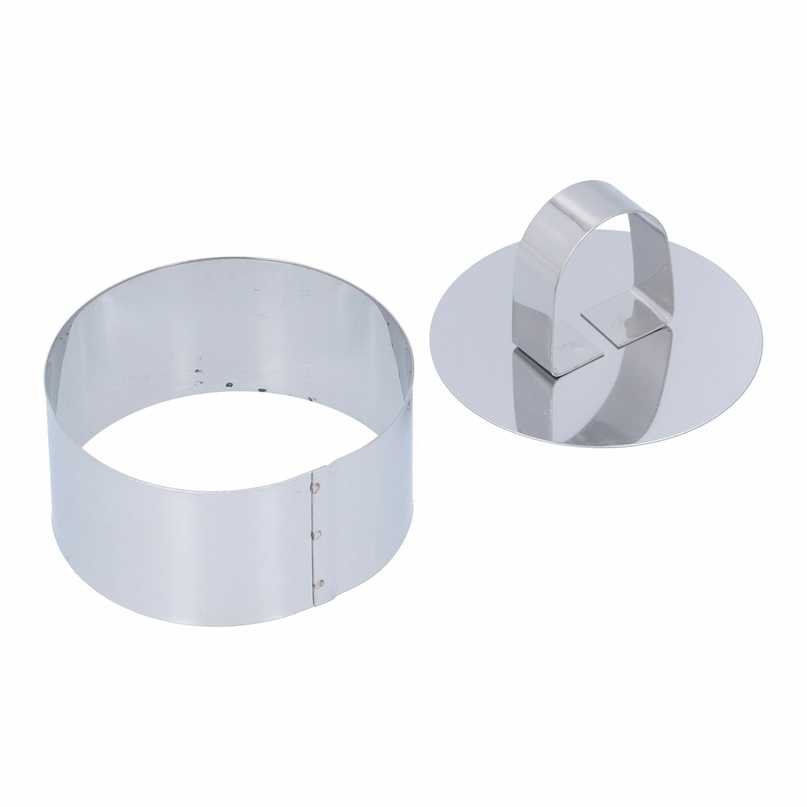 Форма для колец для мусса из нержавеющей стали, десертные кольца, резак для торта, инструмент для выпечки салатов, выпечки, круглый: 4x8 см