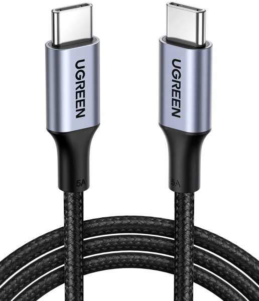Кабель UGREEN US316 Type-C - Type-C 100Вт 1.5м PD (70428) Gray (Серый)