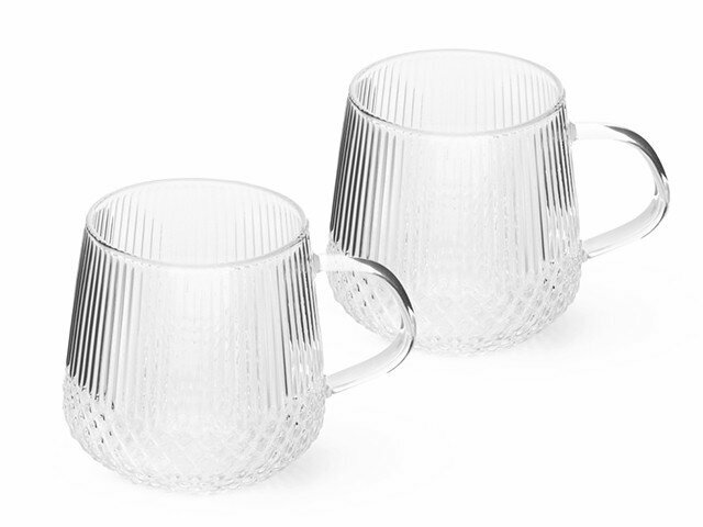 6598 FISSMAN Набор из 2-х кружек 410мл (жаропрочное стекло)