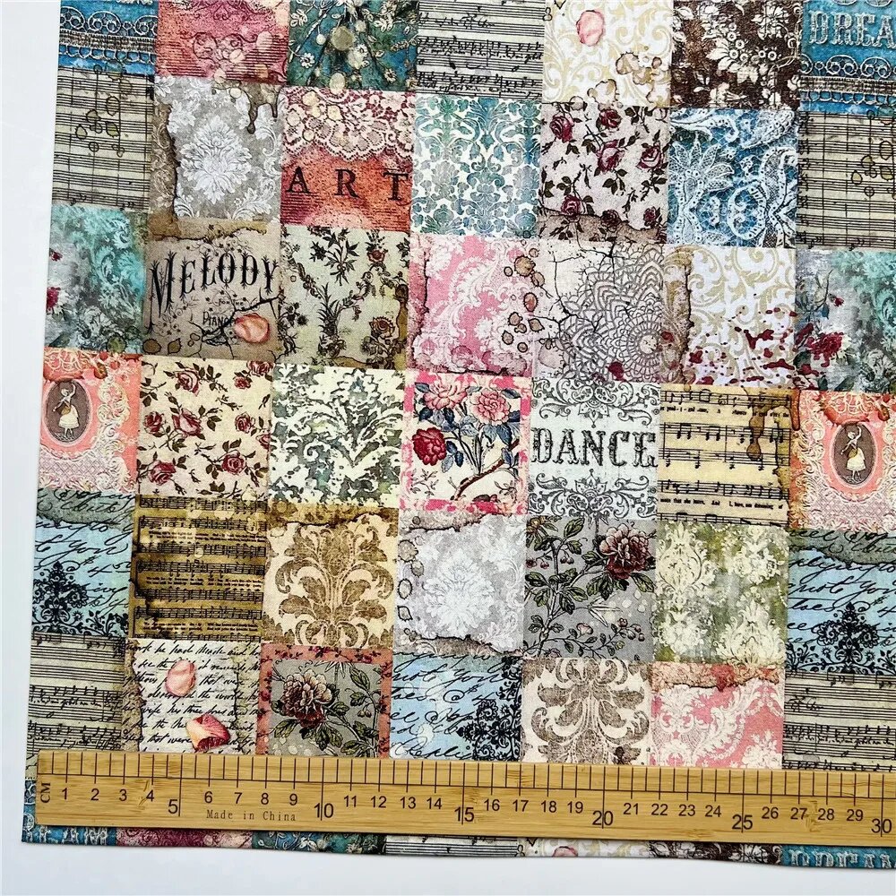 Хлопковая ткань для шитья, 0,45х1,1 м, цвет 38