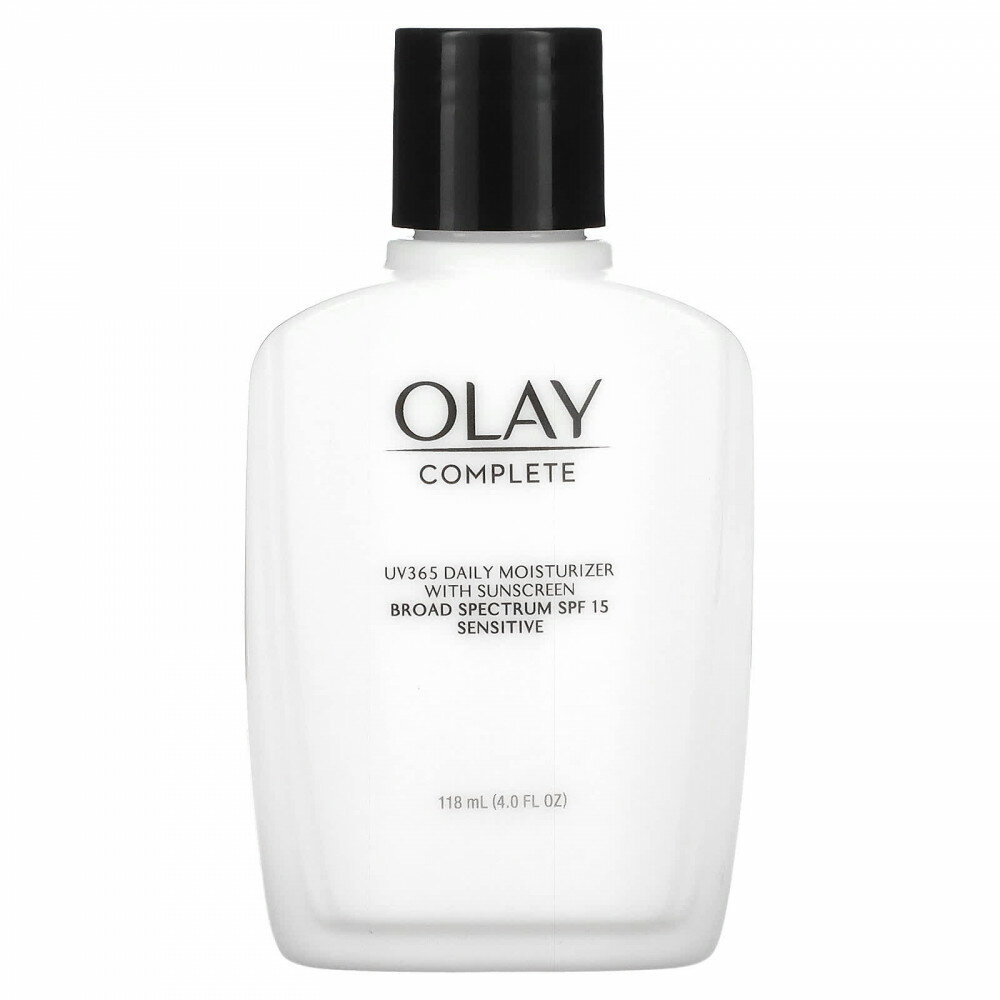Olay, Complete, UV365, ежедневное увлажняющее средство с солнцезащитным эффектом, SPF 15, для чувствительной кожи, 118 мл (4 жидк. унции)