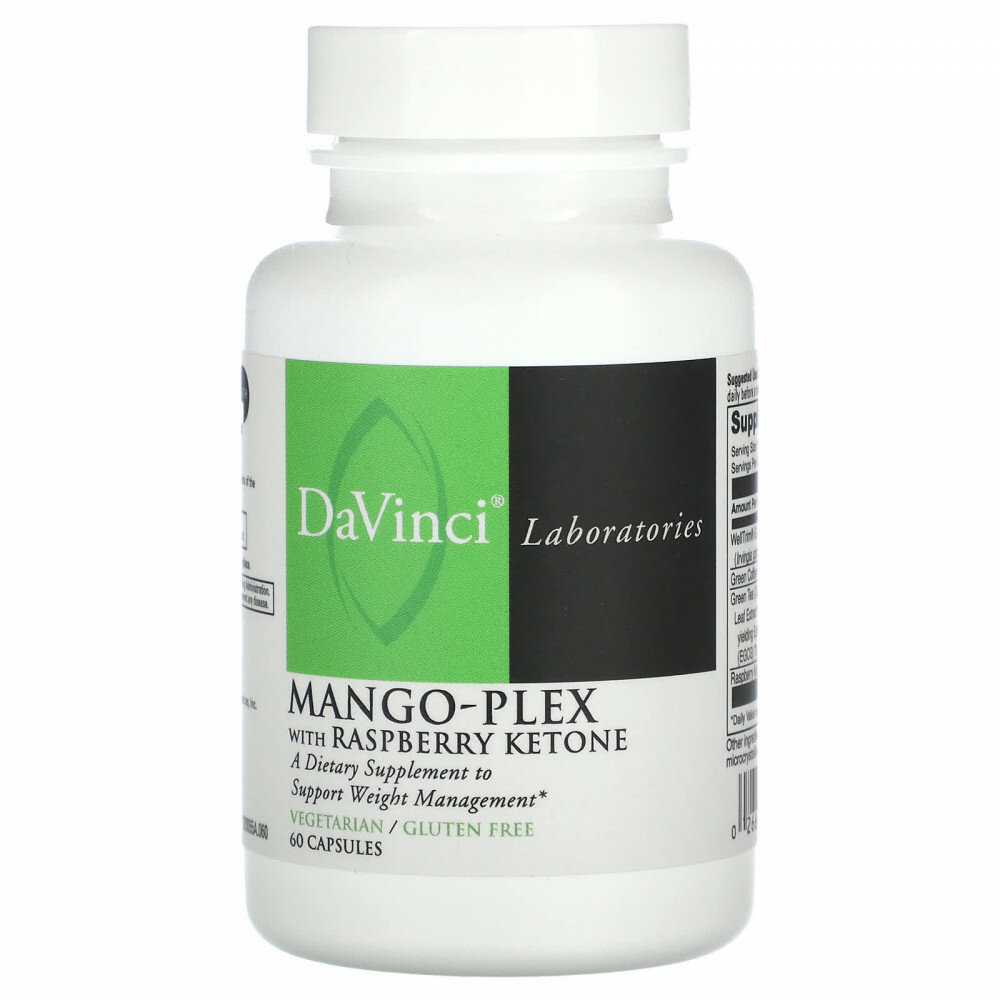 DaVinci Laboratories, Mango-Plex с малиновыми кетонами, 60 капсул