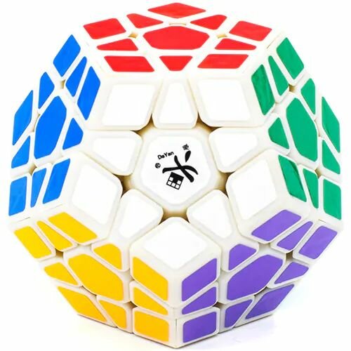 Мегаминкс рубика / DaYan Megaminx без реберных выступов Белый / Игра головоломка