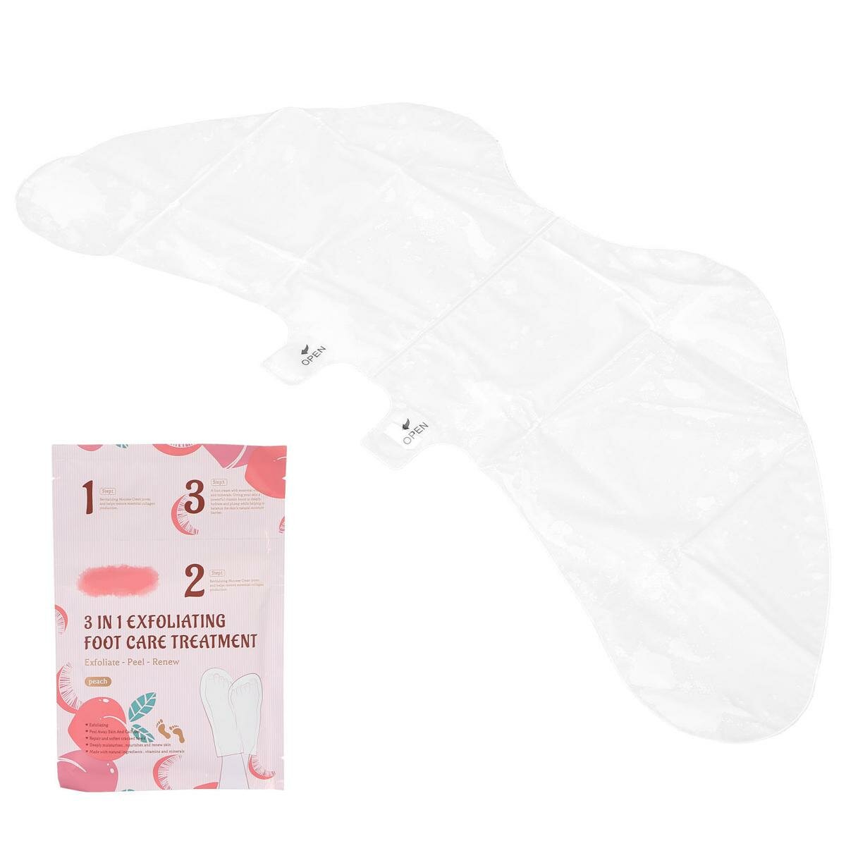 RoBa Tan 3 в 1 увлажняющая пилинг-маска для ног, удаление омертвевшей кожи, сухость и трещины на пятках