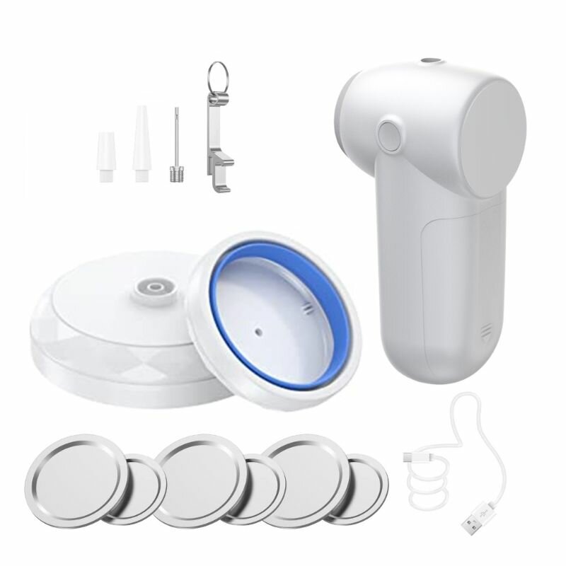 Вакуумный упаковщик банок для электрических пищевых ручных воздушных насосов Mason, комплект широкого и обычного насадки для машины