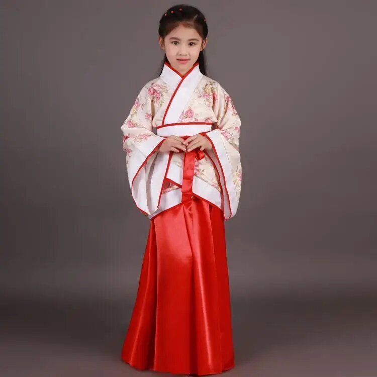 Китайский танцевальный костюм Hanfu для девочки 150 fit 140-150cm, as picture