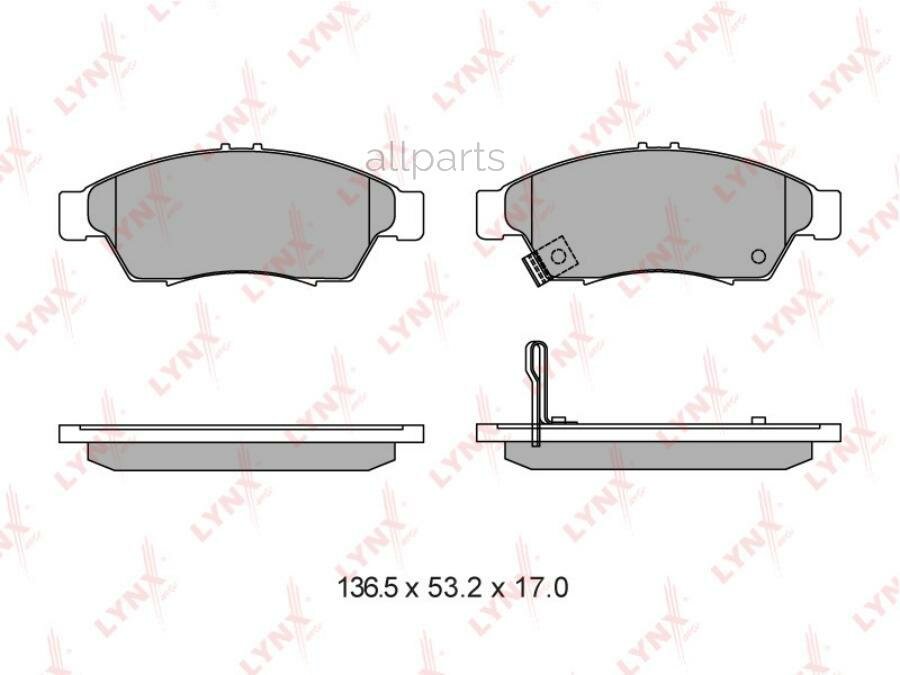LYNXAUTO BD7311 Колодки тормозные дисковые | перед |