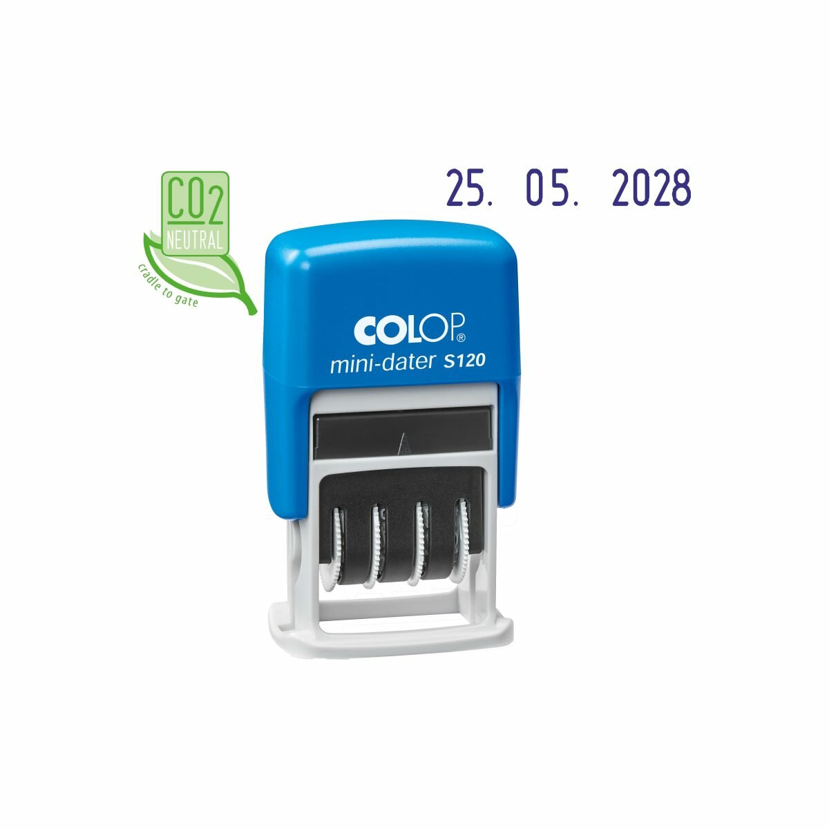 Датер автоматический Colop S120 Bank (шрифт 3.8мм, 1 строка, месяц цифровой, пластик)