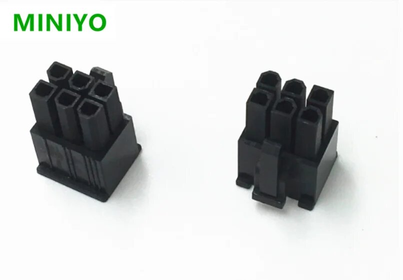 50 шт./1 партия 5557 4,2 мм черный 6P 6PIN штекер для ПК компьютера ATX графическая карта GPU PCI-E разъем питания шины PCIe пластиковый корпус