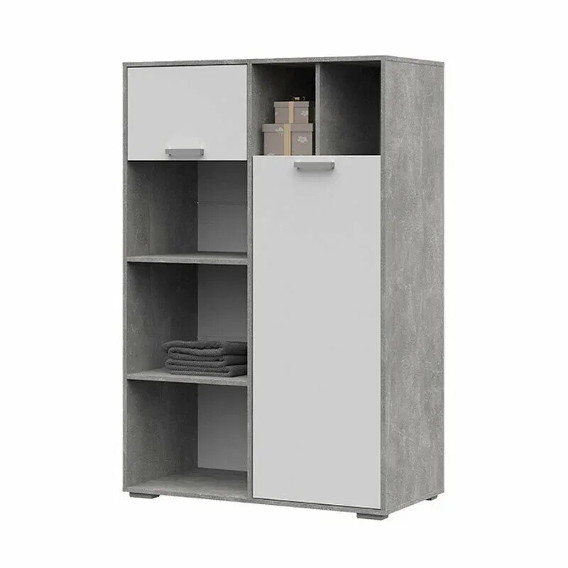 Шкаф «Денвер» ШК-03, ателье светлый/белый (1000х504х1513 мм)