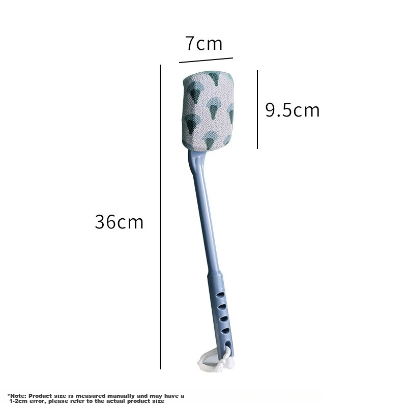 Jiebishi Bath Scrubber, Shower Brush, Back Scrubber, Long Handle, Powerful Exfoliating, Self-Exfoliating, Bath Towel, Women's Back Scrubber