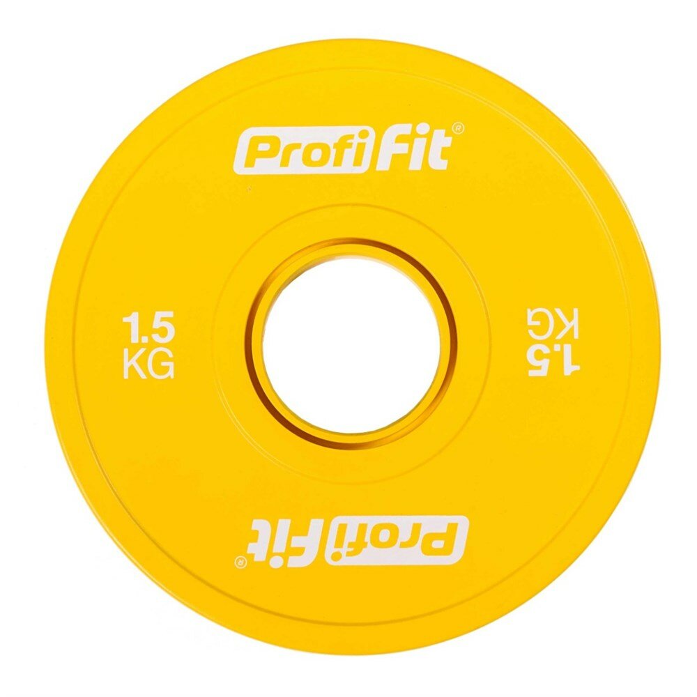 PROFI-FIT Диск обрезиненный цветной D51 мм PROFI-FIT 1,5 кг Желтый