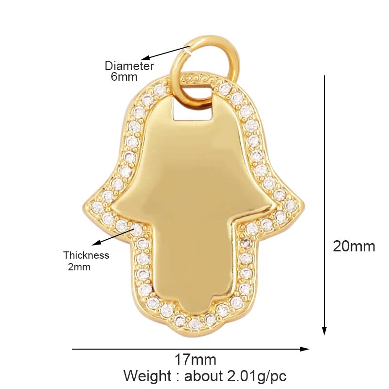 Золотая подвеска Будды Хамса Beadsfeeder L276149L1