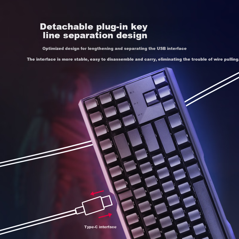 CHERRY MX3.0S TKL Mechanical Keyboard G80-3876HYAEU-9 Gaming Keyboard Wired Computer Keyboard Cherry Keyboard Pink Red Switch