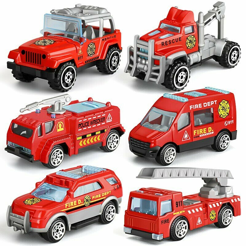 Baolexing Children's Toy, Early Education Fire Truck, Car Model, Alloy Toy Car, Boys' Toy, Birthday Gift