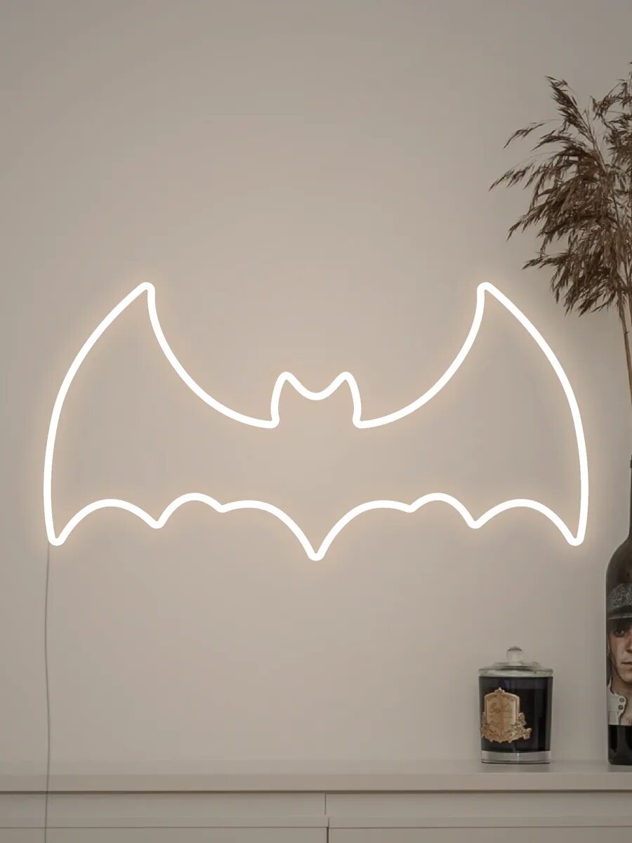 "Летучая мышь" неоновая лампа, светильник