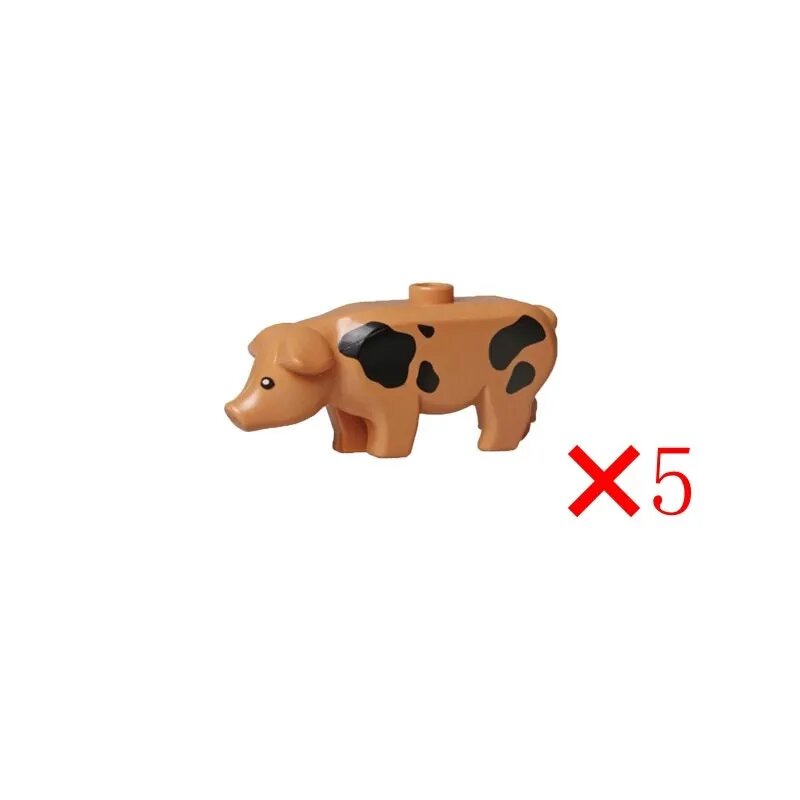 Фигурка свиньи коричневая, 5LTHM095-3, 5 шт.