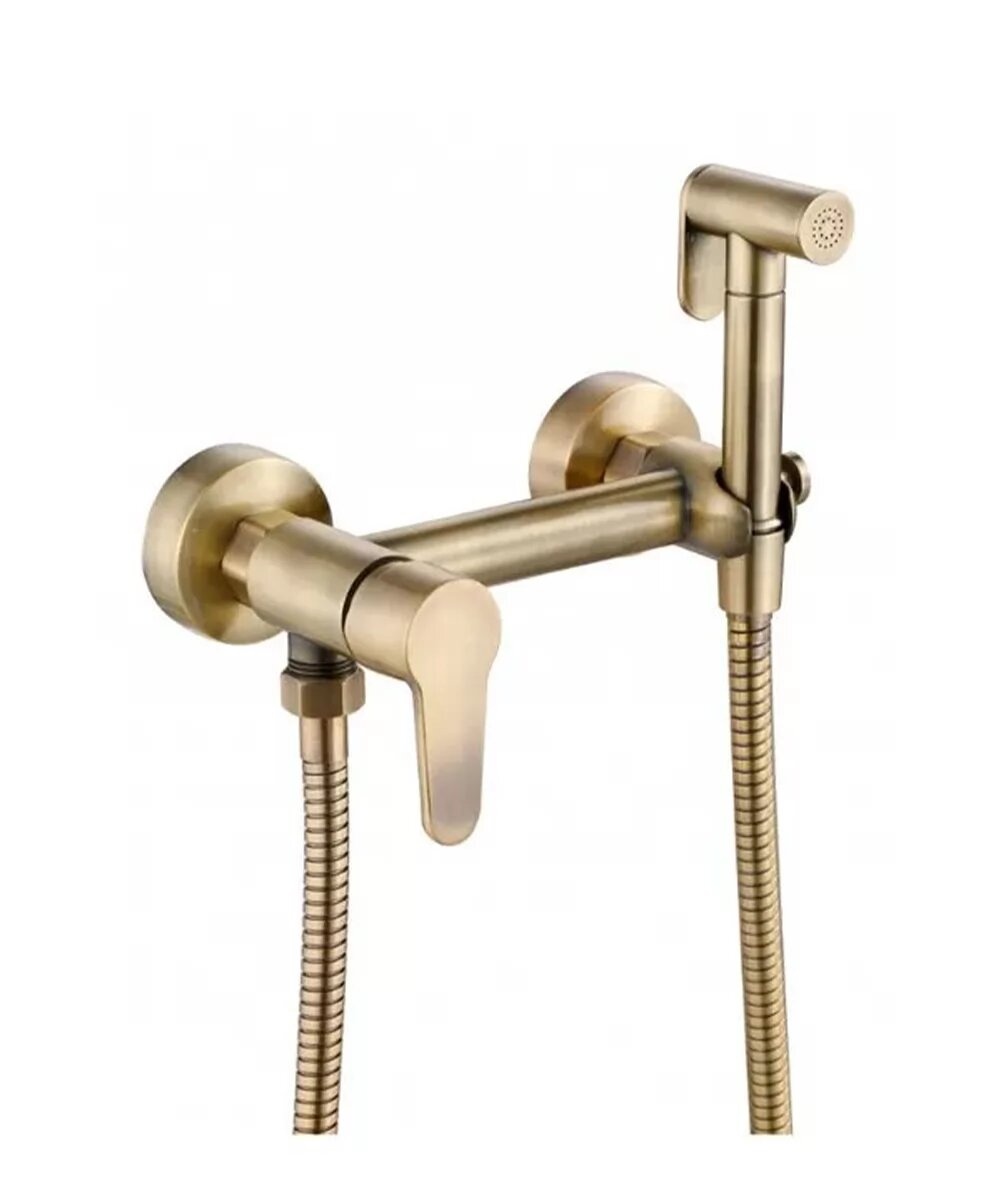 Смеситель настенный с гигиеническим душем HANSEN HL62202-D Бронза