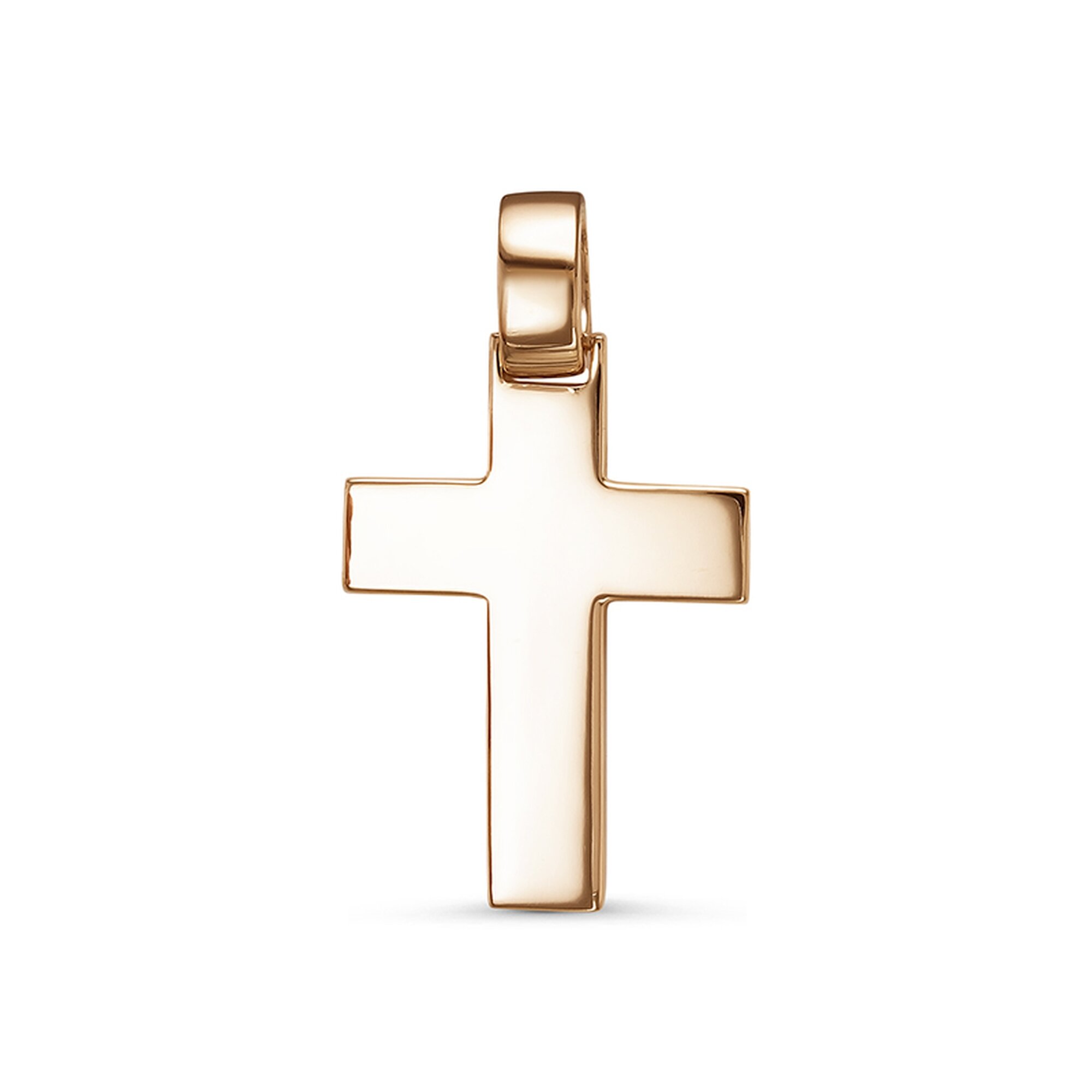 Крестик, красное золото, 585 проба