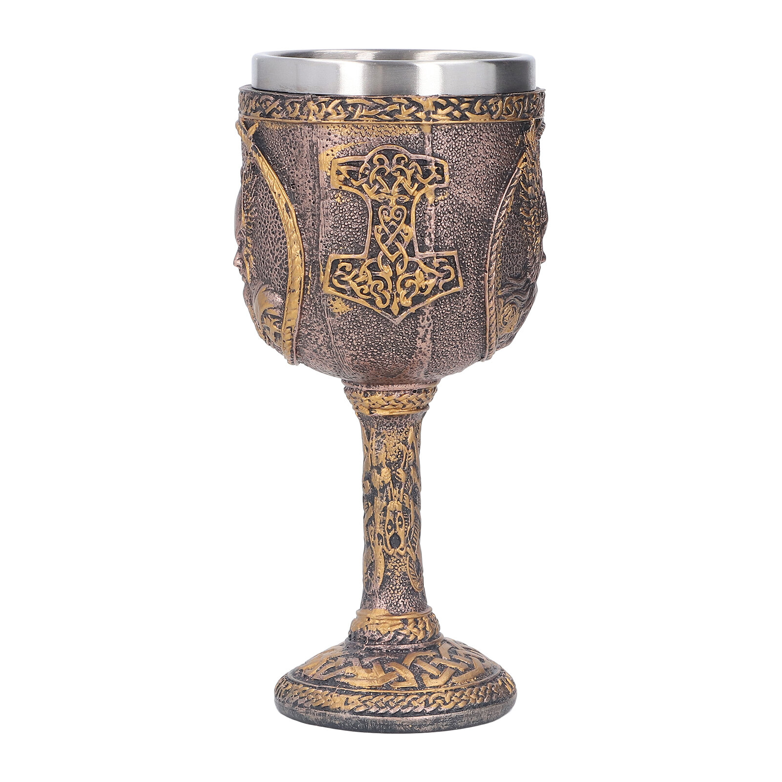 Северная вина бокура из нержавеющей стали смоля с лайнером декоративная ретро -пивная чашка для домашней кухни вечеринка