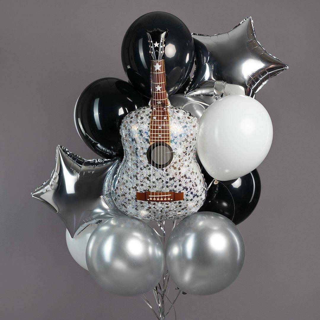 Фонтан из воздушных шаров с гелием Гитара