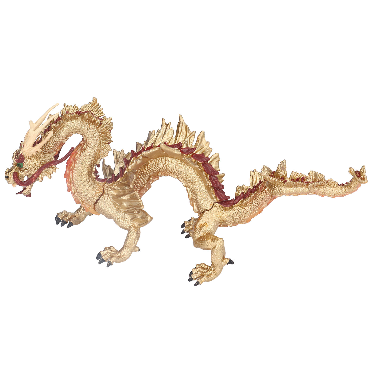 Модель фигурки дракона Китая, аuspicious mythical China Dragon Figurine Statue, декор для дома, 3 года (Золотой), пластик, 1 шт.